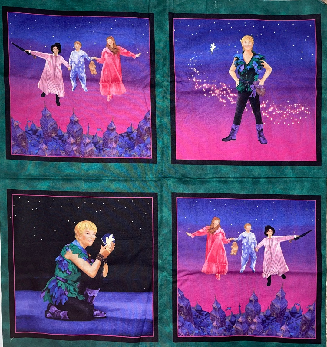 2011 Peter Pan Fabric Panel by Quilting Treasures rare High - Etsy