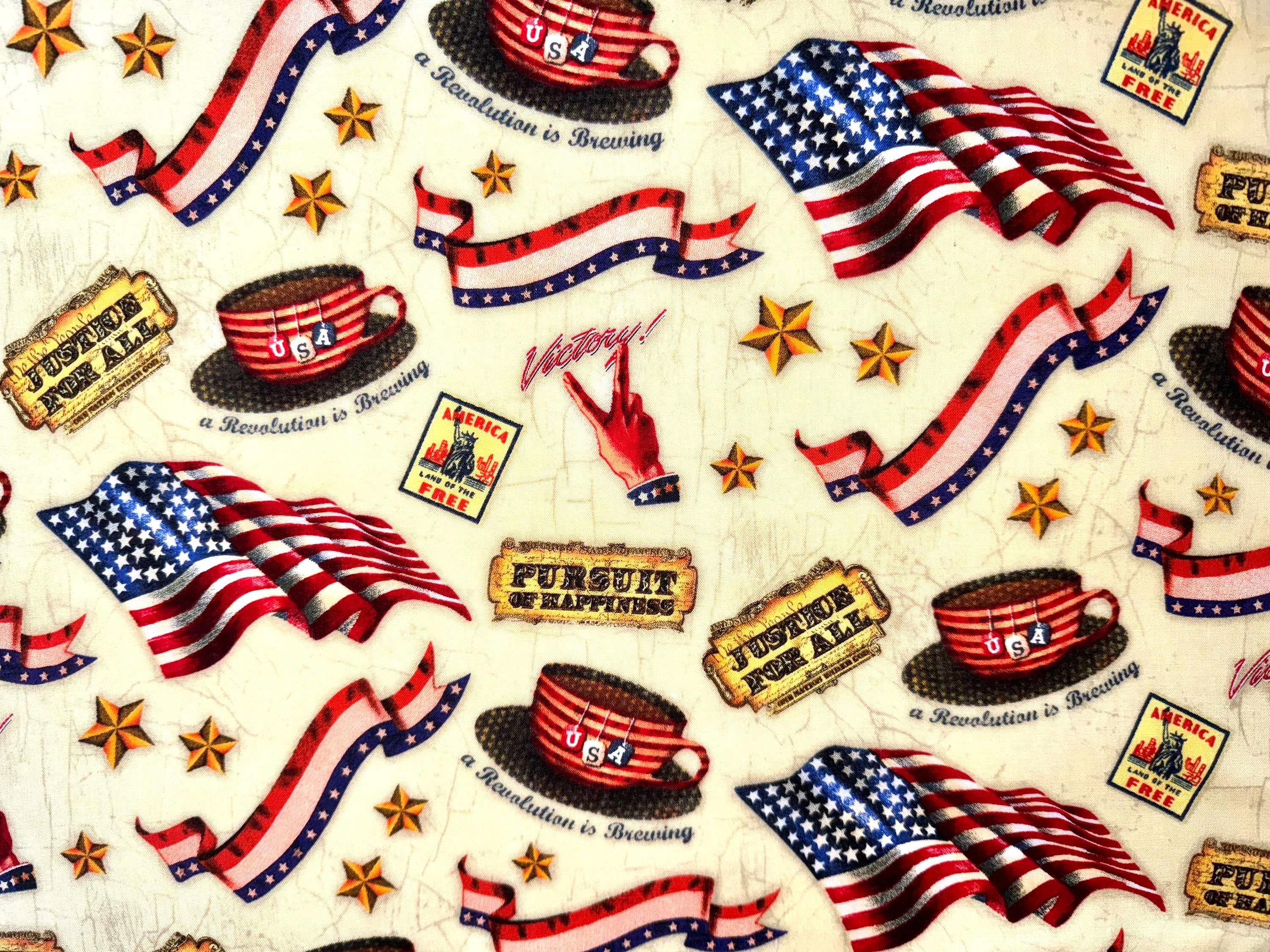 Pursuit of Happiness Fabric by Kate Ward Thacker (cotton, Continuous ...