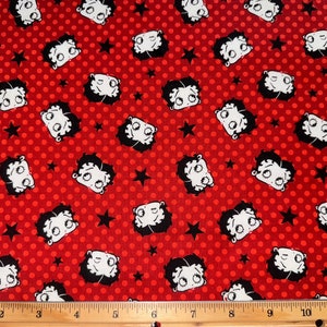 Betty Boop Licensed Fabric by Camelot Studios, Fat Quarter 18x21 ...