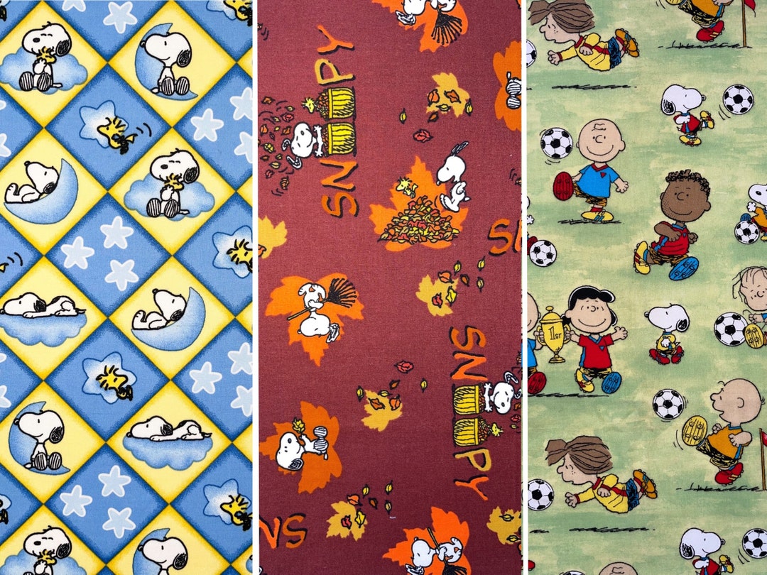 Peanuts Fabrics charlie Brown Snoopy Classic Retro - Etsy