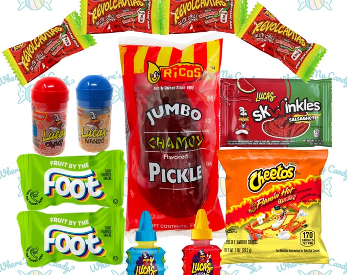 Chamoy PICKLE Kit , 13pc , Sour Spicy , Hot Cheetos , Tiktok Pickle ...