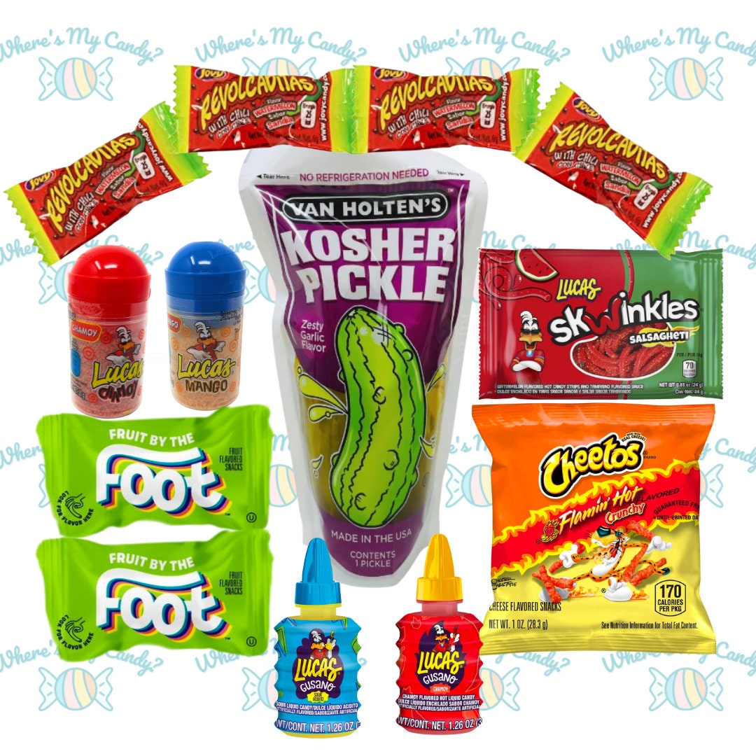 KOSHER PICKLE Kit , 13pc , Sour Spicy Chamoy , Hot Cheetos , Tiktok ...