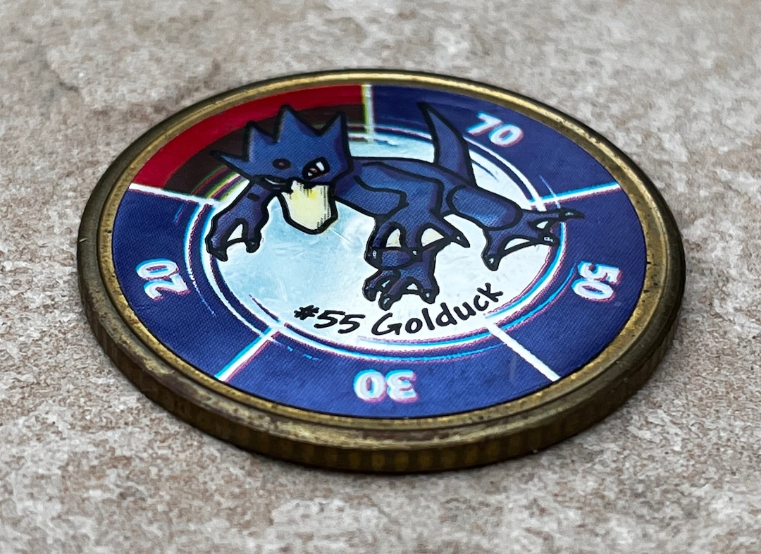 Vintage 1999 Hasbro Pokemon Battle Coin 55 Golduck - Etsy