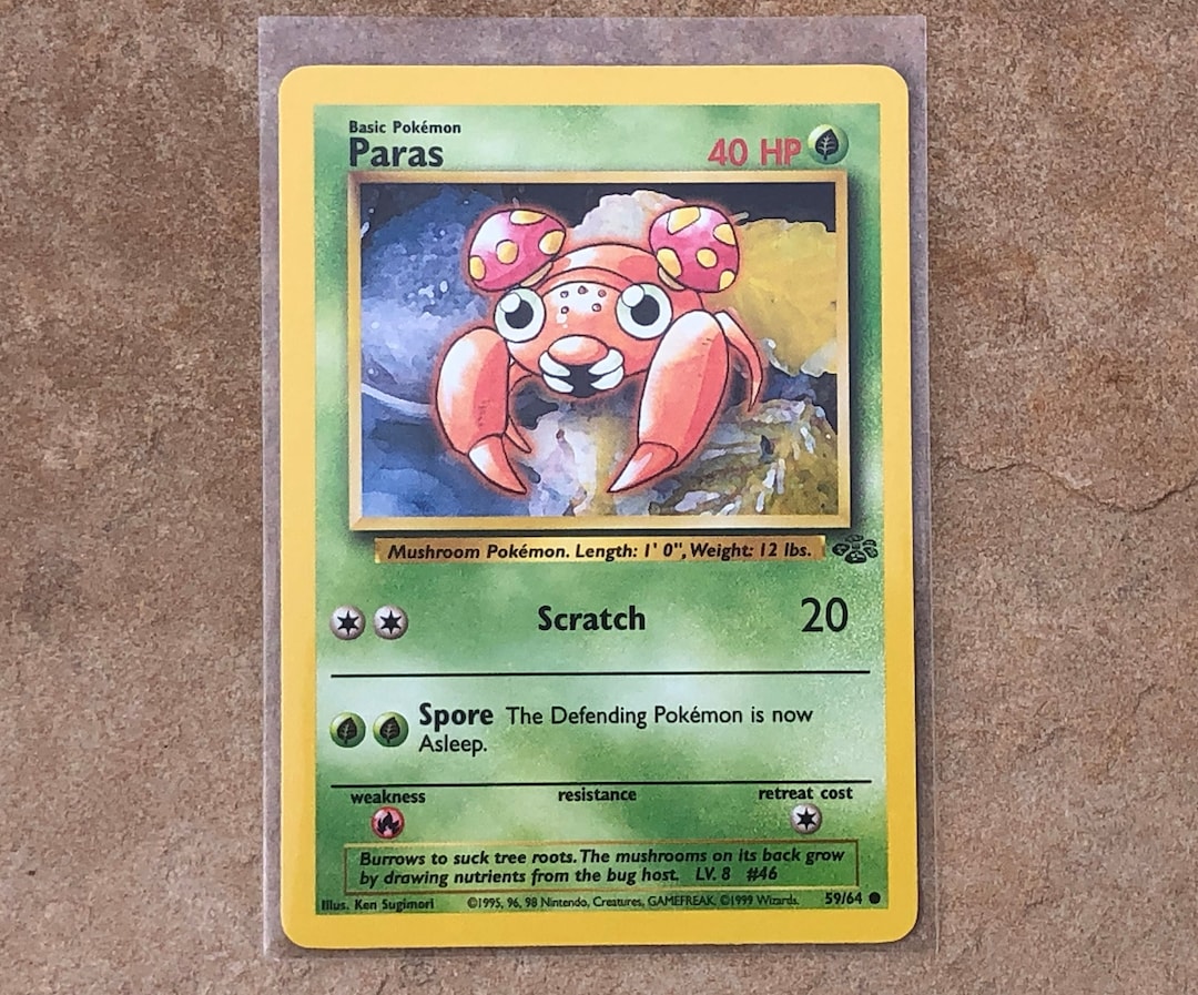 Authentic Vintage Pokemon Card 1999 Jungle 59/64 Paras - Etsy