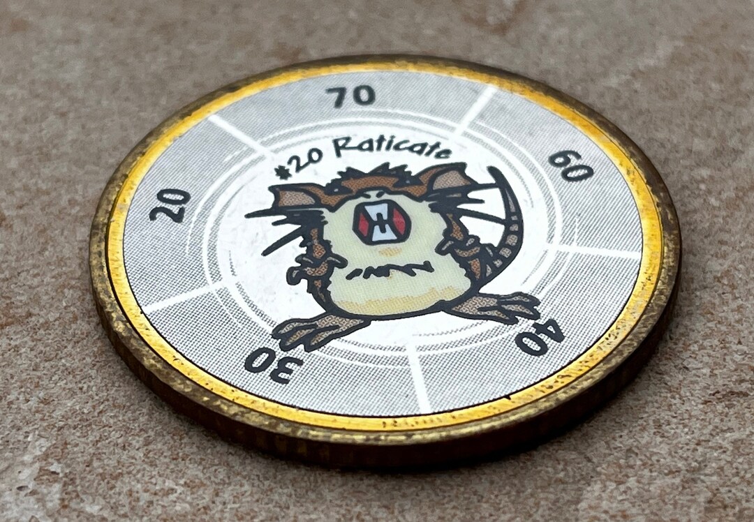 Vintage 1999 Hasbro Pokemon Battle Coin 20 Raticate - Etsy