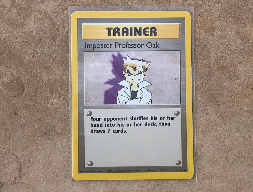 Authentic Vintage Pokemon Trainer Card 1999 Base Set 73/102 Imposter ...