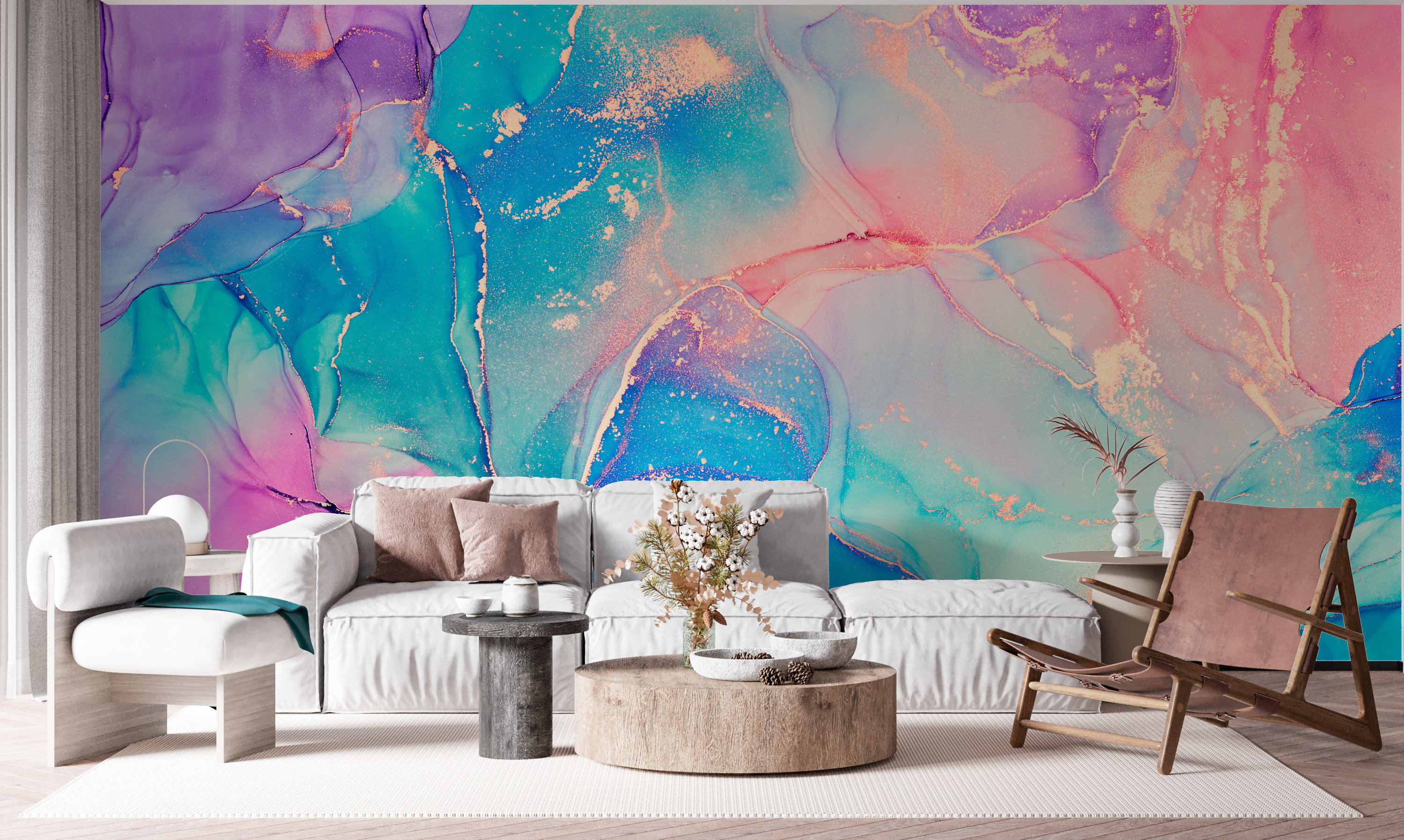 Colorful Marble Wallpaper Marble Wallpaper Peel and Stick - Etsy