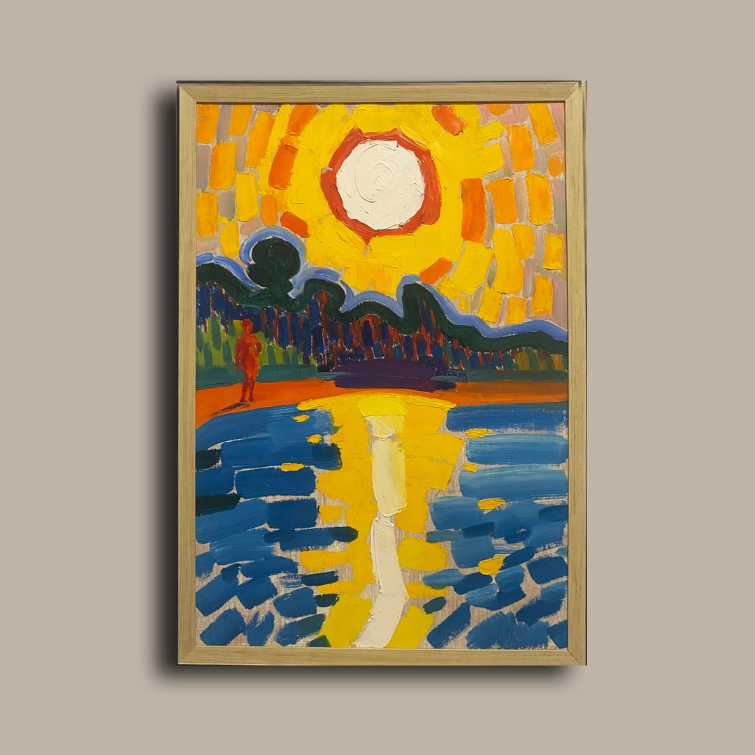 Landscape Bright the Sun Original Textured Oil Painting - Etsy