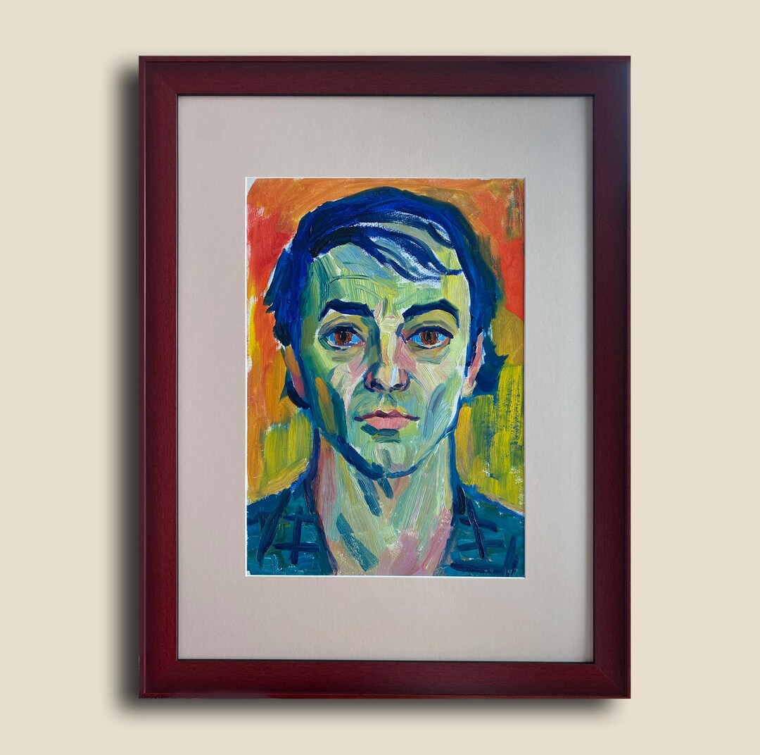 Original Male Portrait Oil Vintage Art 1970s Ukrainian Artist Tkachenko Evgeniy - Etsy