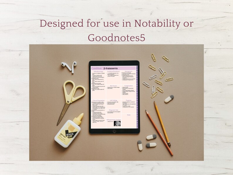 Digital Notebook- Medical Conditions Notebook/revisions for Medical ...