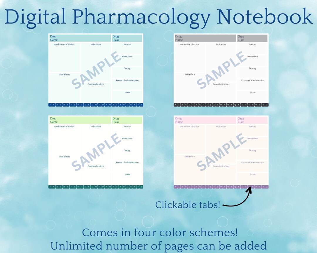 Digital Notebook Pharmacology Notebook/revisions for Medical School/pa ...