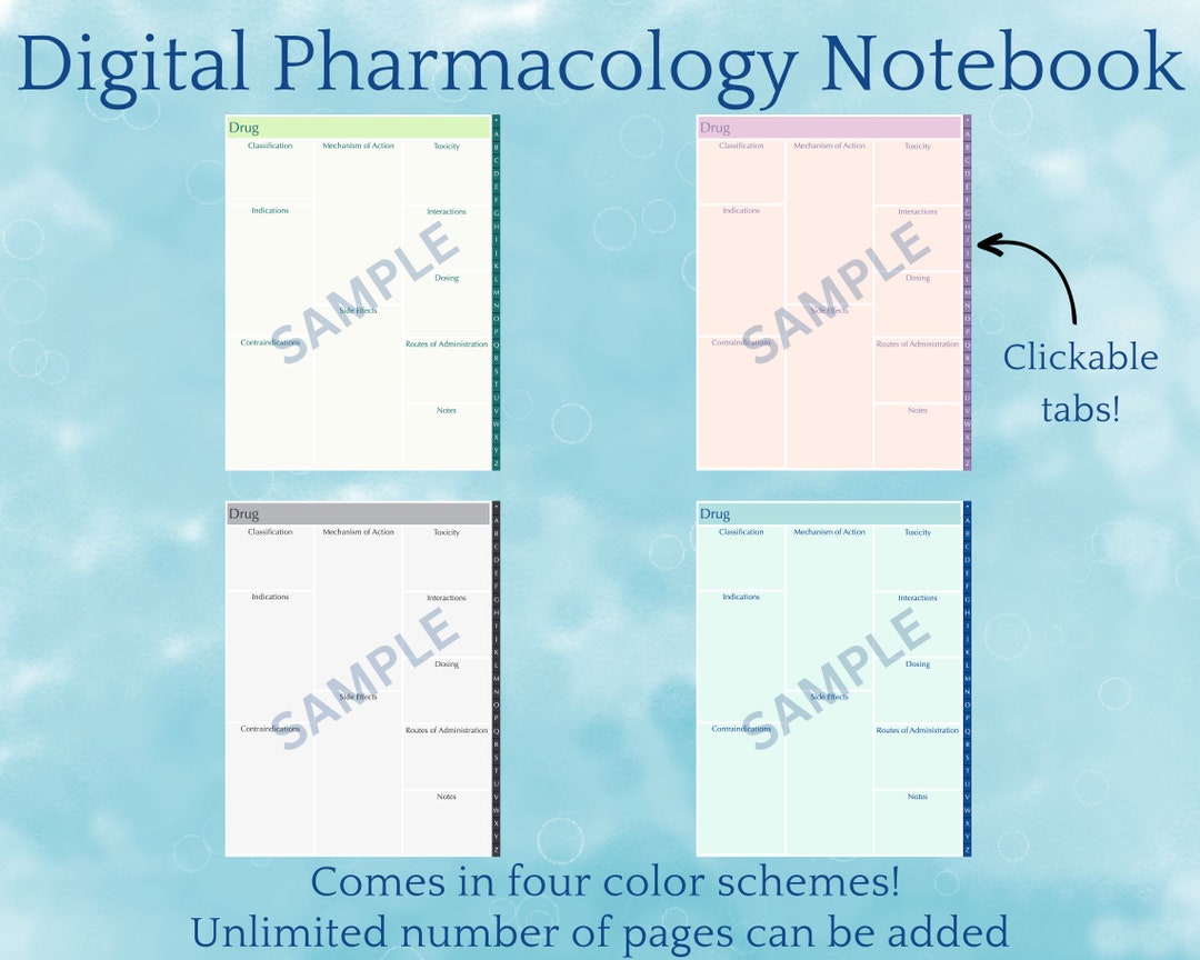 Digital Notebook Pharmacology Notebook/revisions for Medical School/pa ...