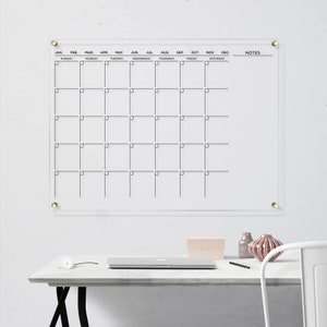 Acrylic Dry Erase Wall Calendar | Personalized Monthly Weekly Planner ...