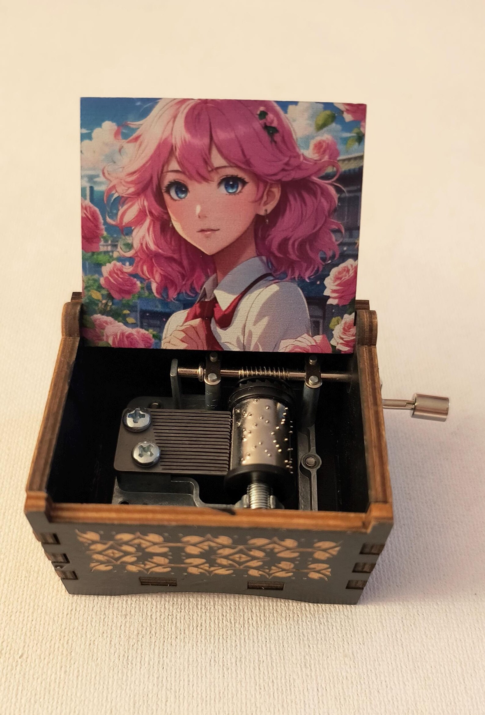 La Vie En Rose Music Box, Wooden Handmade Home Decorations Christmas ...