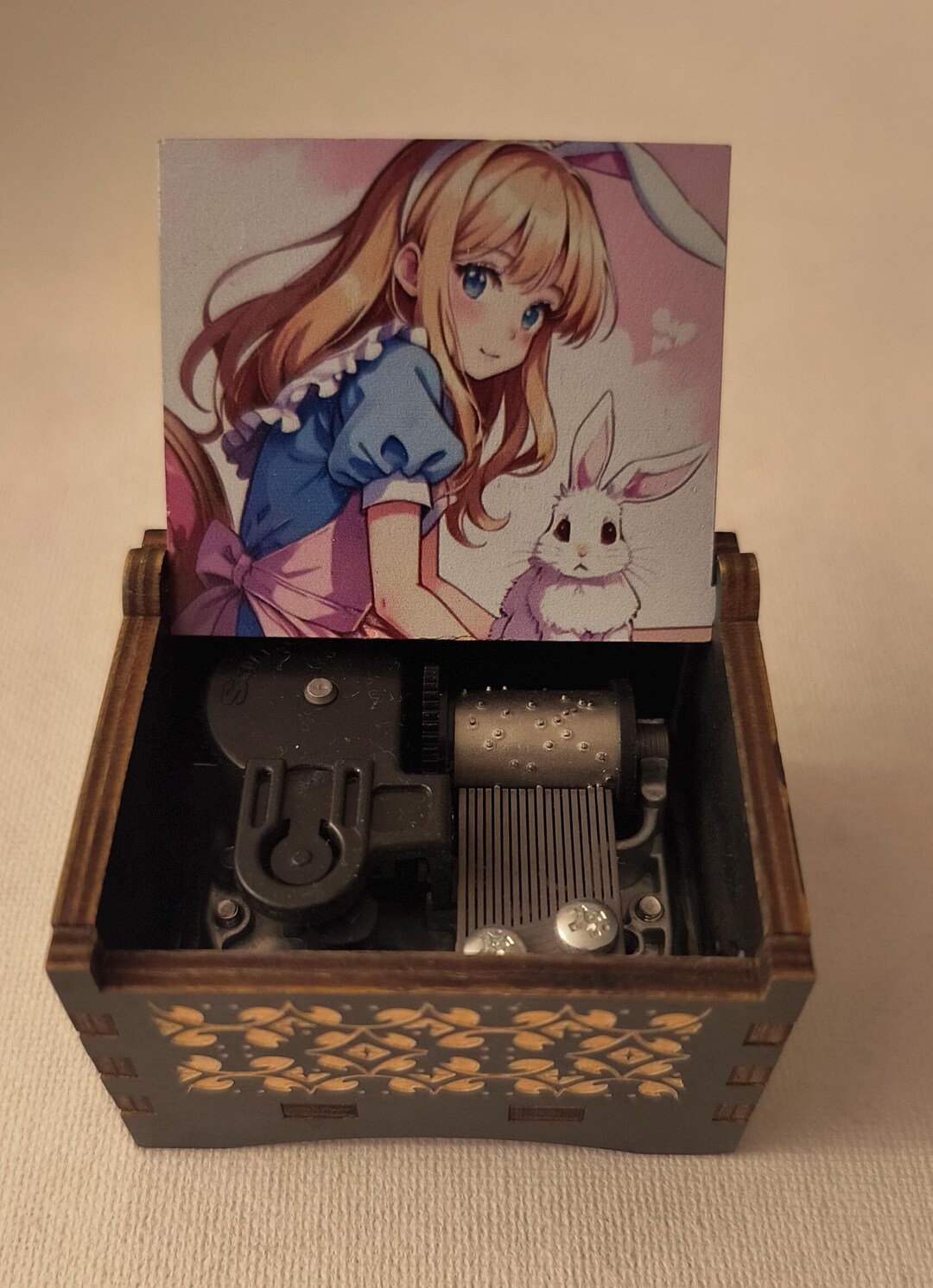 Alice in Wonderland Music Box, Lewis Carroll, Woodenhome Decorations ...