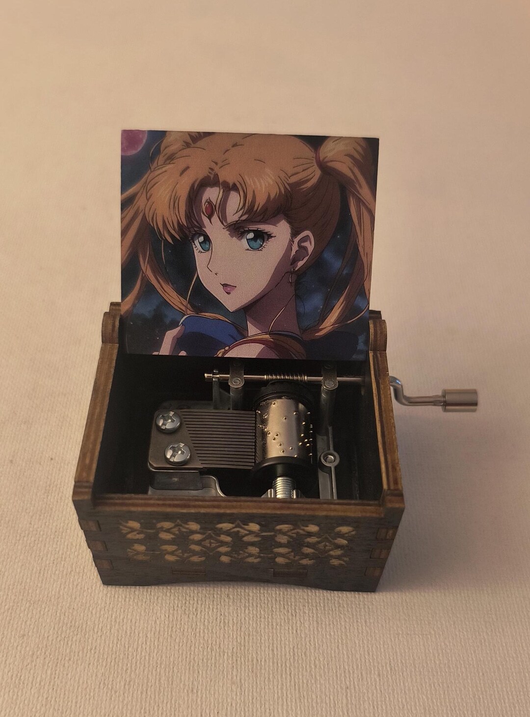 Japanese Anime Inspired Music Box, Wooden Handmade Home Decorations ...