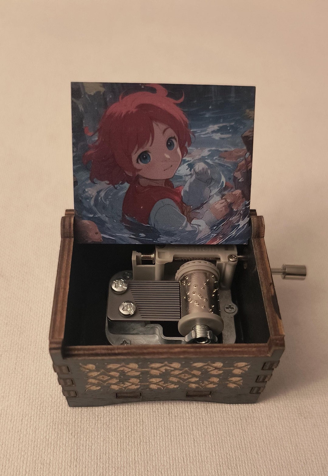 Ponyo on the Cliff Music Box, Hot Wooden Handmade Home Decorations ...
