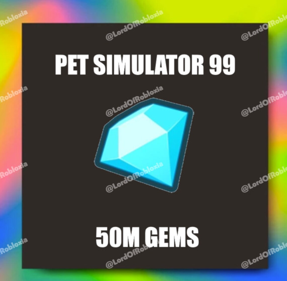 Ps99 Pet Simulator 99 50M Gems - Etsy