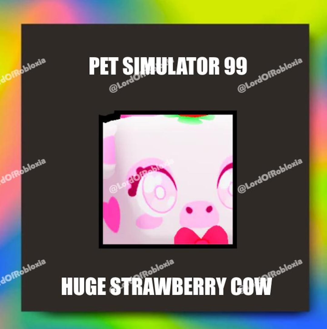 Ps99 Pet Simulator 99 Huge Strawberry Cow - Etsy