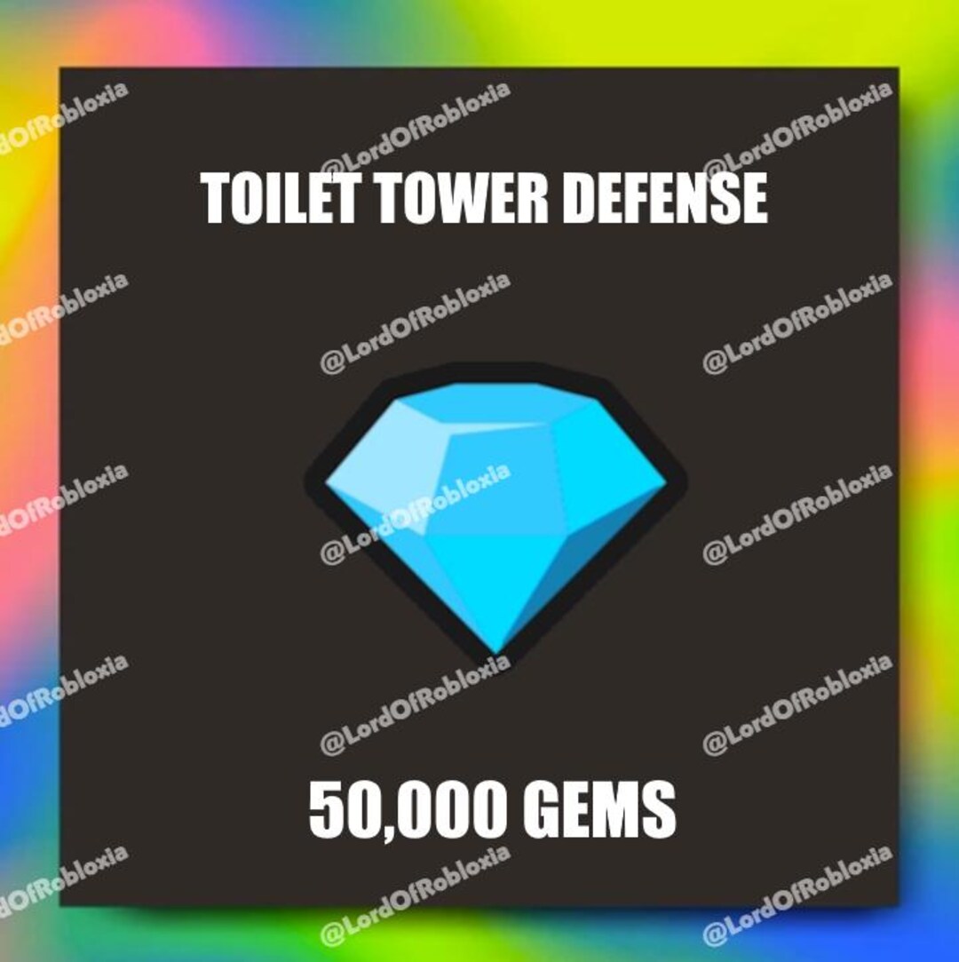 TTD Toilet Tower Defense 50,000 Gems - Etsy