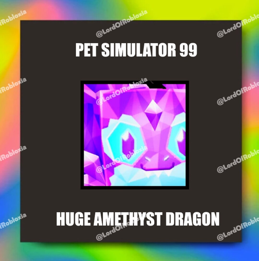 Ps99 Pet Simulator 99 Huge Amethyst Dragon - Etsy