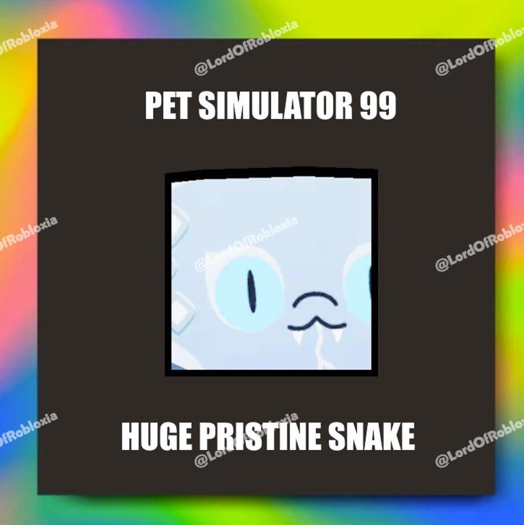 Ps99 Pet Simulator 99 Huge Pristine Snake - Etsy