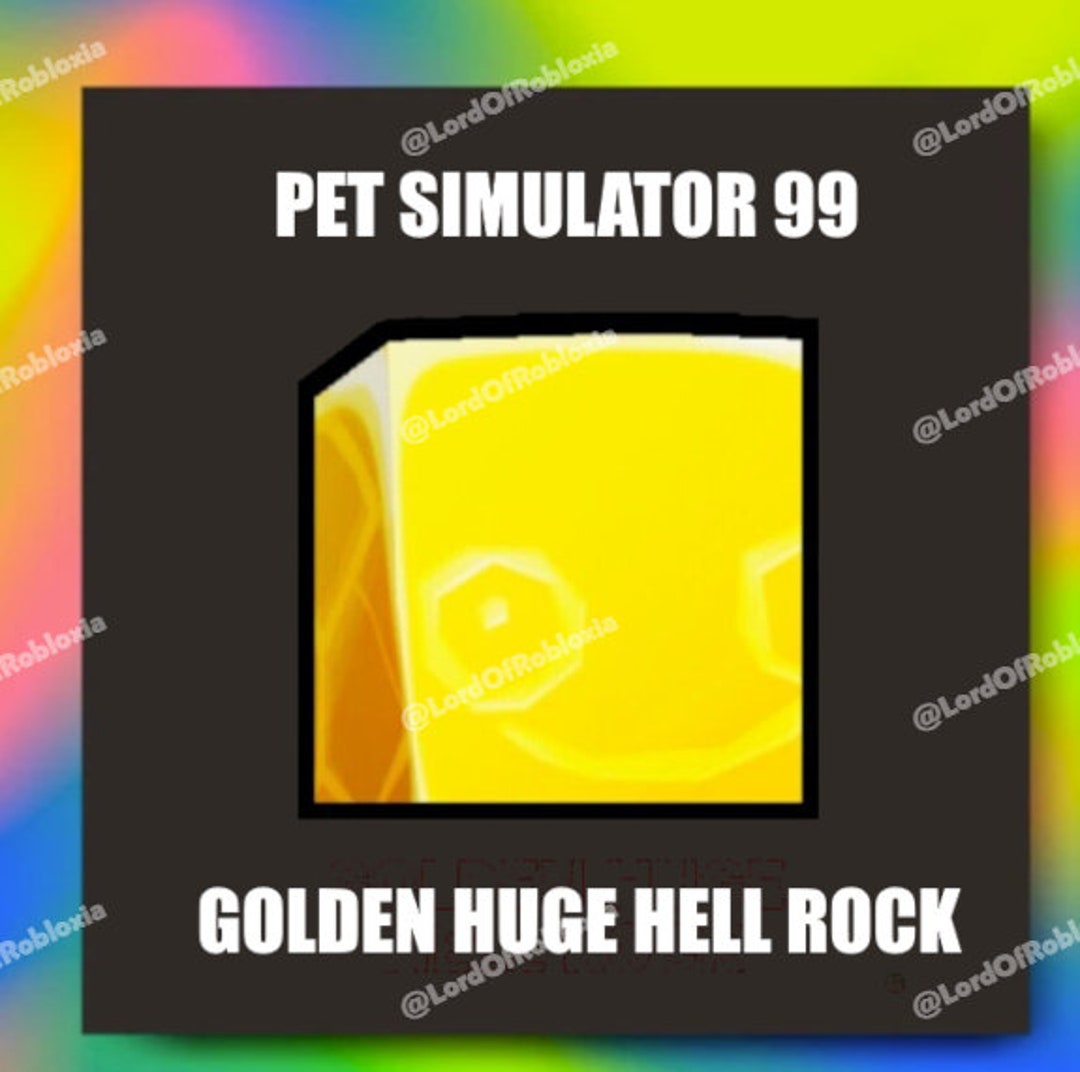 Ps99 Pet Simulator 99 Golden Huge Hell Rock pet Sim 99 - Etsy