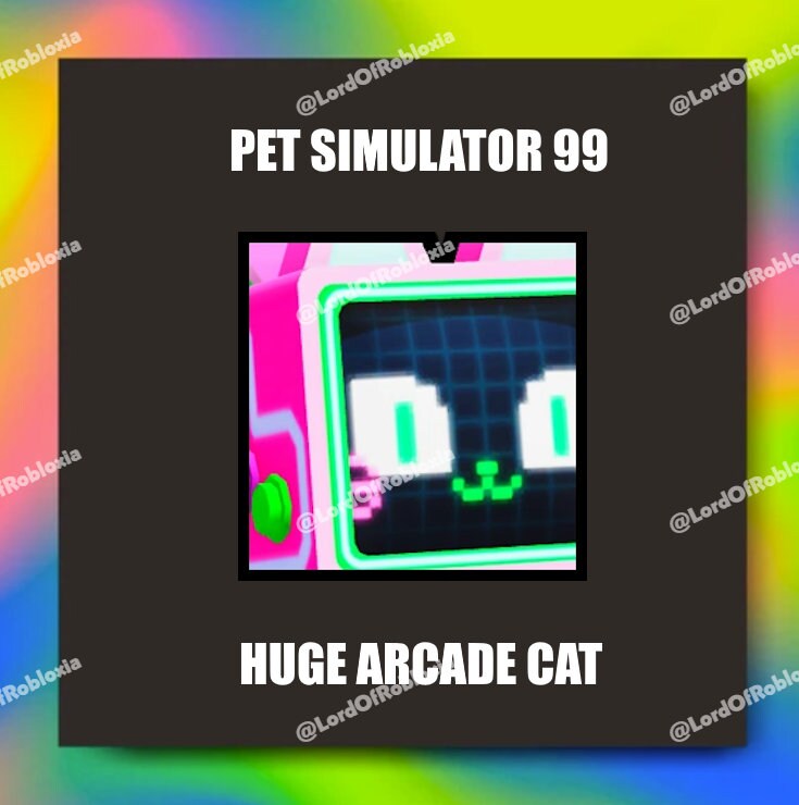 Ps99 Pet Simulator 99 Huge Arcade Cat pet Sim 99 - Etsy