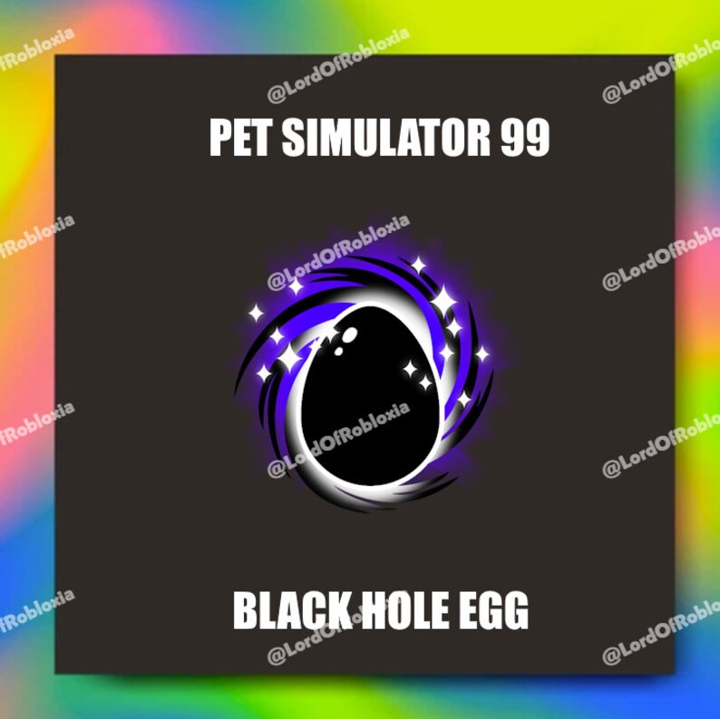 Ps99 Pet Simulator 99 Black Hole Egg pet Sim 99 - Etsy