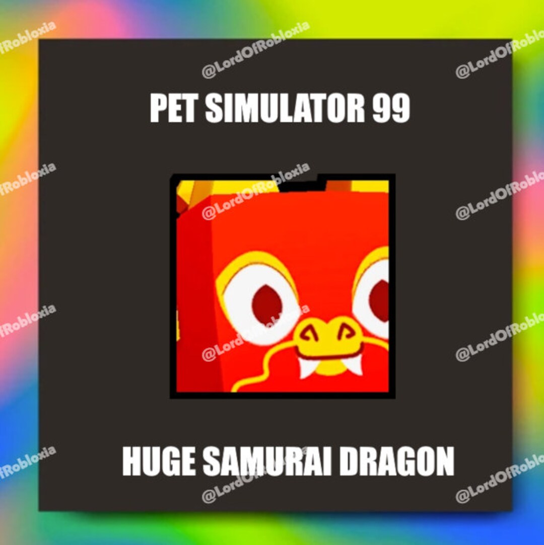 Ps99 Pet Simulator 99 Huge Samurai Dragon - Etsy