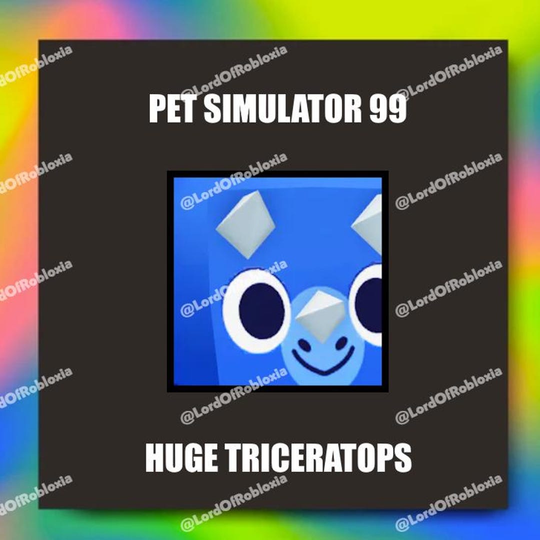 Ps99 Pet Simulator 99 Huge Triceratops - Etsy