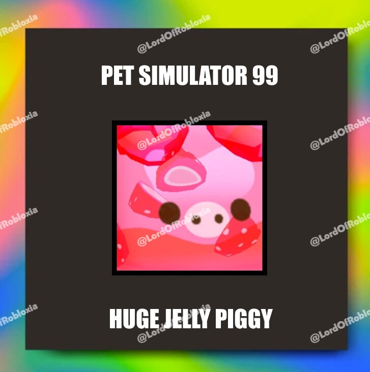 Ps99 Pet Simulator 99 Huge Jelly Piggy - Etsy