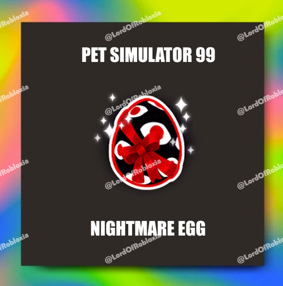 Ps99 Pet Sim 99 Pet Simulator 99 Nightmare Egg - Etsy