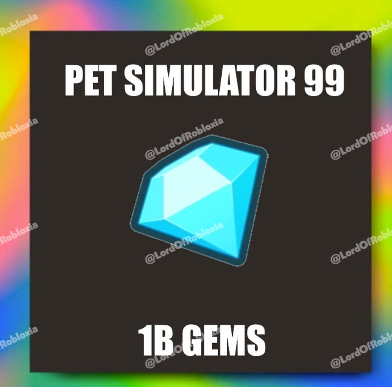 Ps99 Pet Simulator 99 1B Gems - Etsy