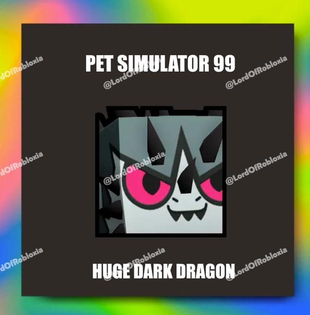 Ps99 Pet Simulator 99 Huge Dark Dragon - Etsy