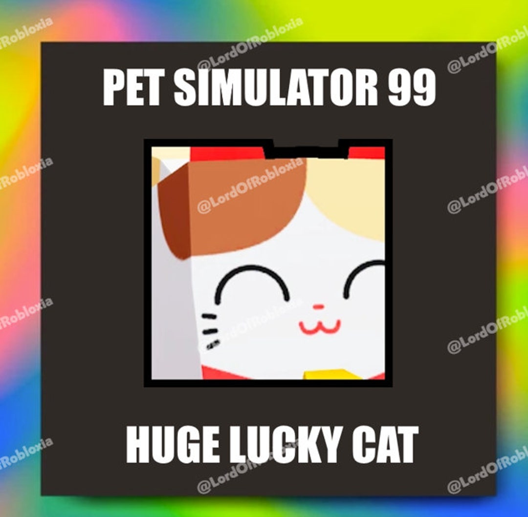 Ps99 Pet Simulator 99 Huge Lucky Cat - Etsy