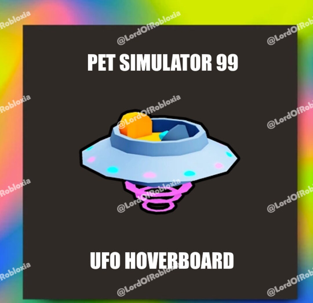 Ps99 Pet Sim 99 Pet Simulator 99 UFO Hoverboard - Etsy