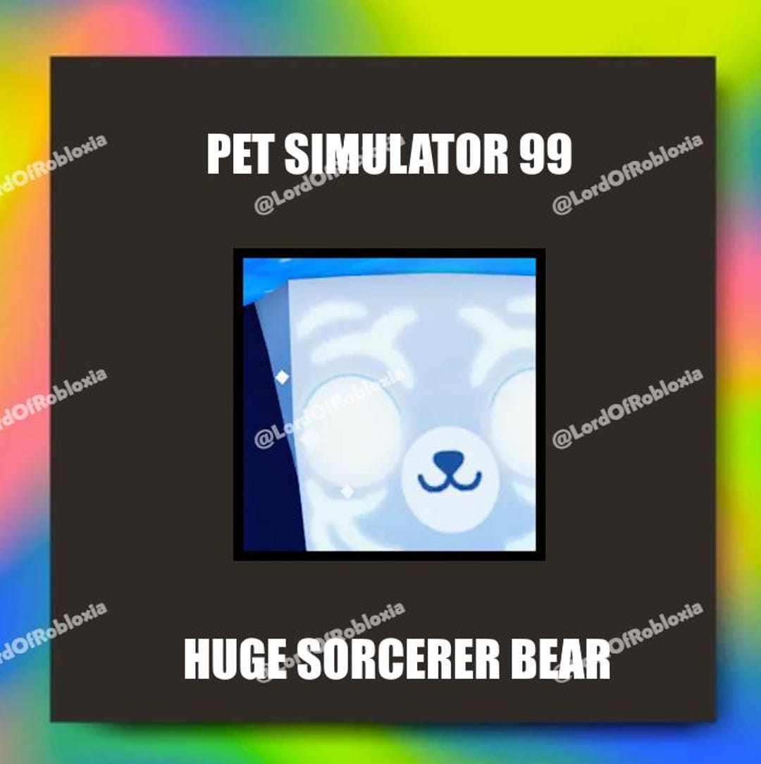 Ps99 Pet Simulator 99 Huge Sorcerer Bear - Etsy