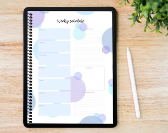 Minimalist Weekly Schedule Planner - Blank - Etsy