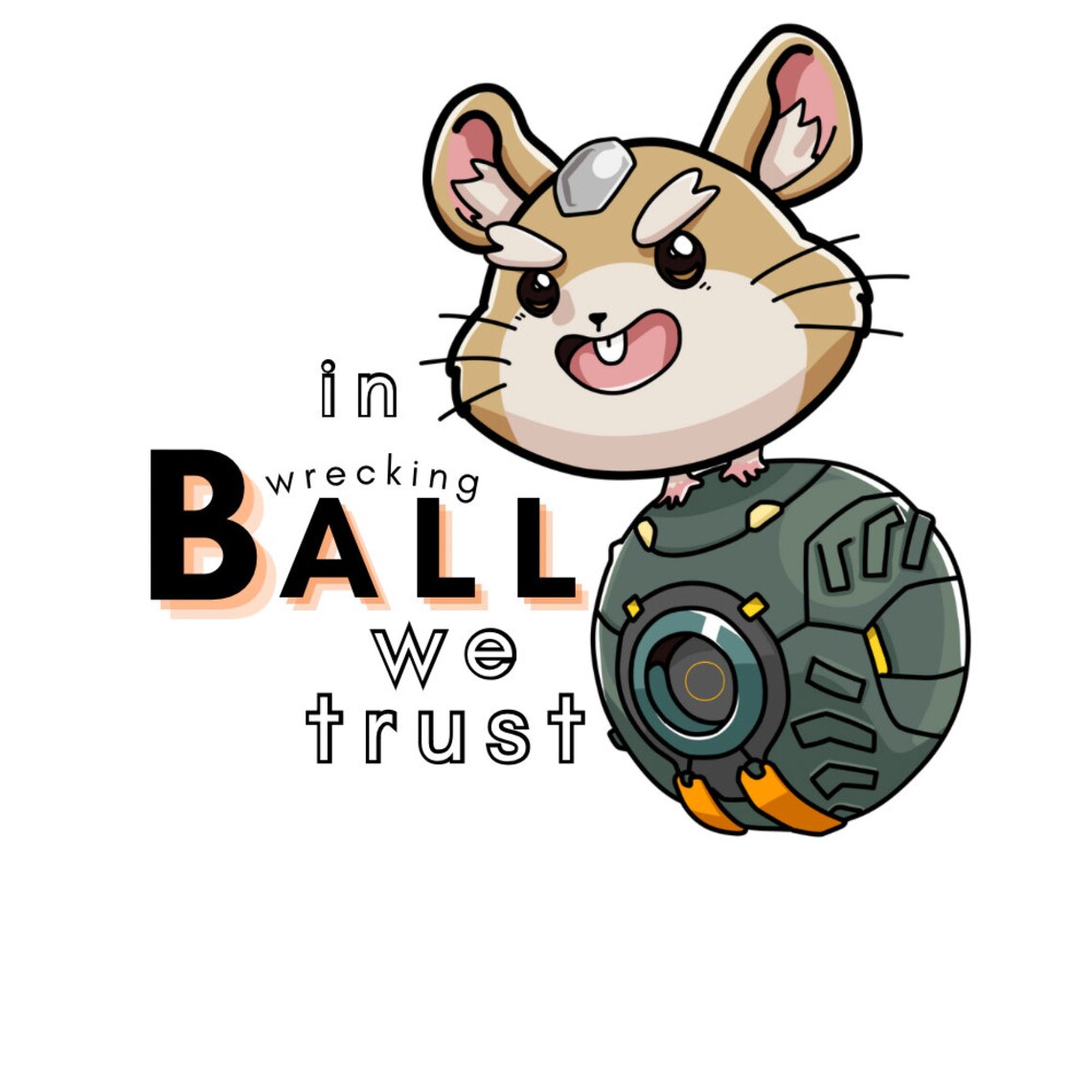 Wrecking Ball Overwatch 2 Eco Vinyl Sticker for Notebooks, Laptops, and ...