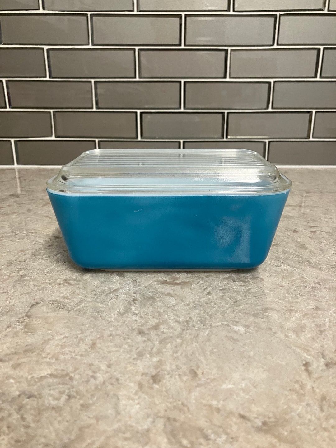 Vintage Pyrex Blue Refrigerator Dish, 502 Fridgie With Lid - Etsy