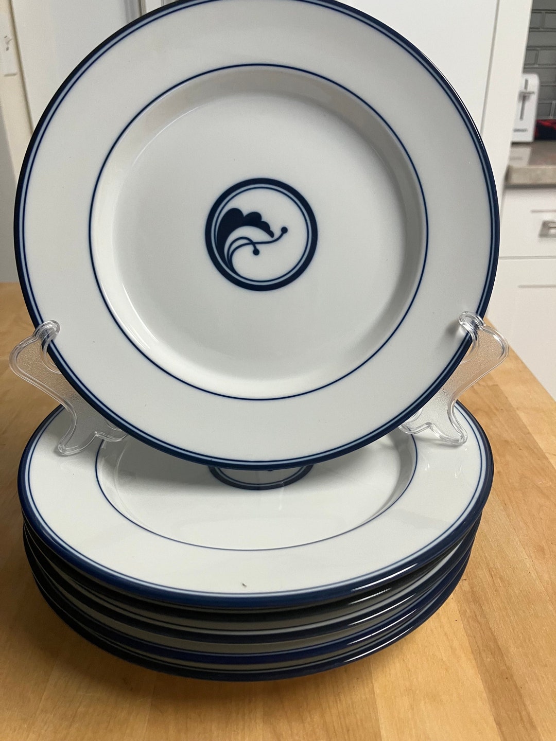 Vintage Dansk Flora Juniper Blue Berries and Rim Salad Plates and Bread ...