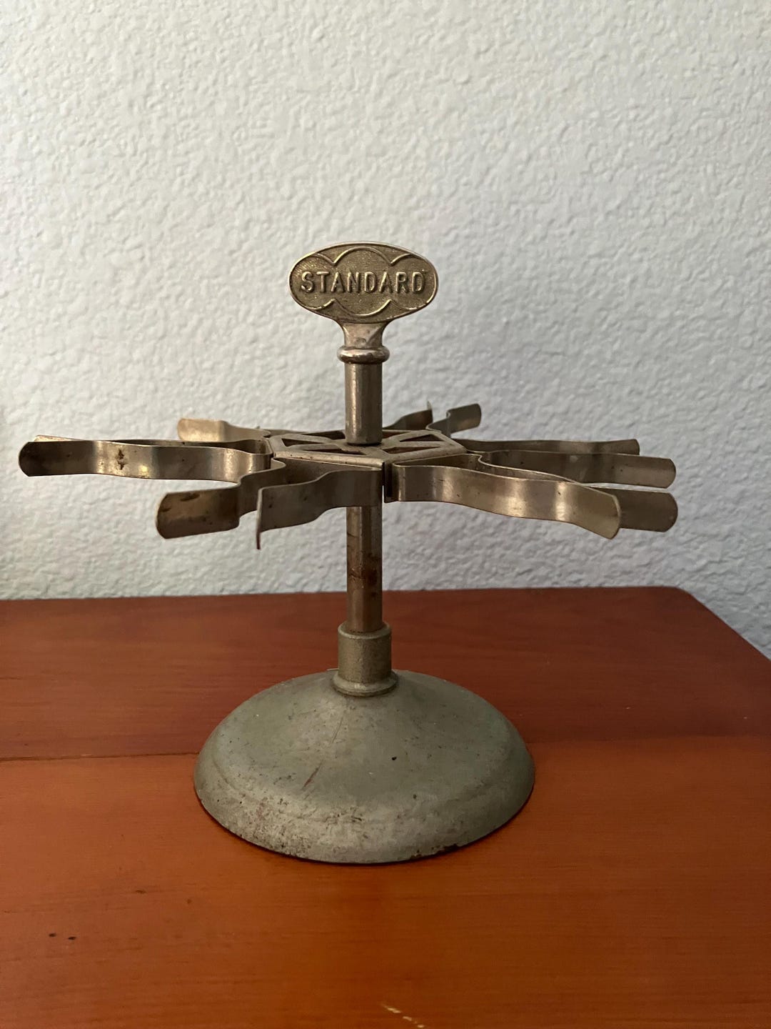 Vintage Standard Rubberstamp Holder, Metal Carousel Desktop 6 Rubber ...