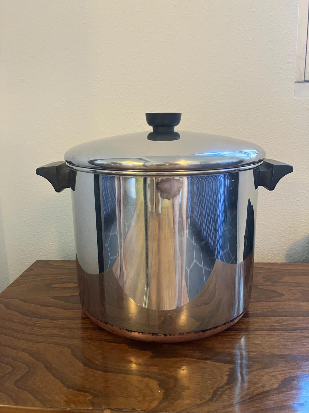 Vintage Revere Ware 8 Quart Copper Clad Bottom Stock Pot With Lid - Etsy