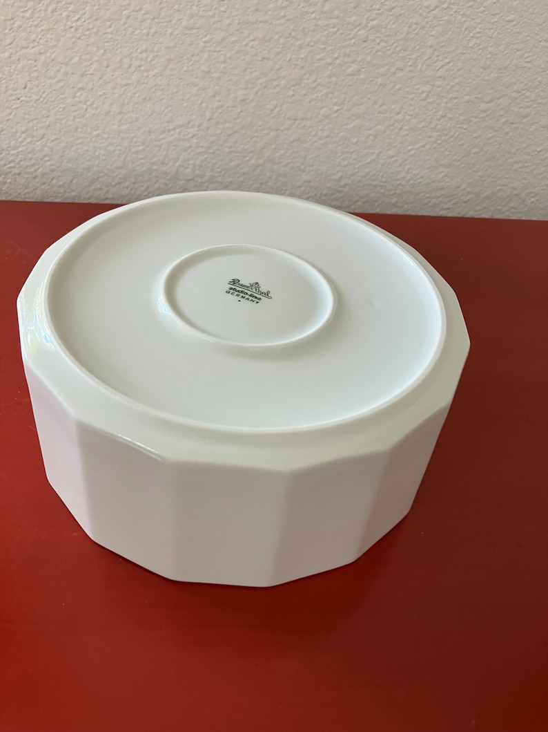 Tapio Wirkkala Rosenthal Studio-linie Germany Polygon White and Red Serving Bowl 7 Bowl, Signed ...