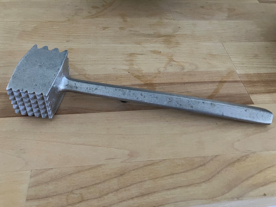 Vintage Aluminum Meat Tenderizer, Mallet, Double Head 8”, Rustic ...