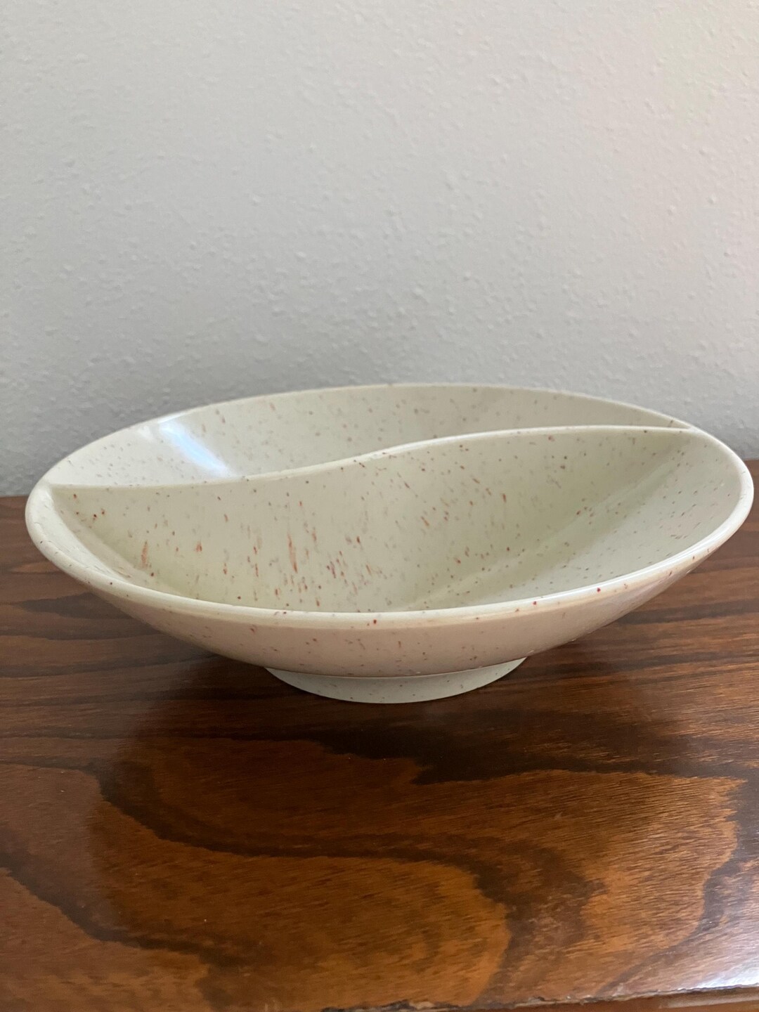 MCM Kenro Melamine Pink Speckled Confetti "holiday" Divided 9" Serving ...