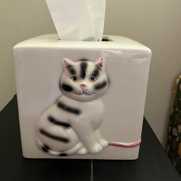 Cat Tissue Box - Etsy
