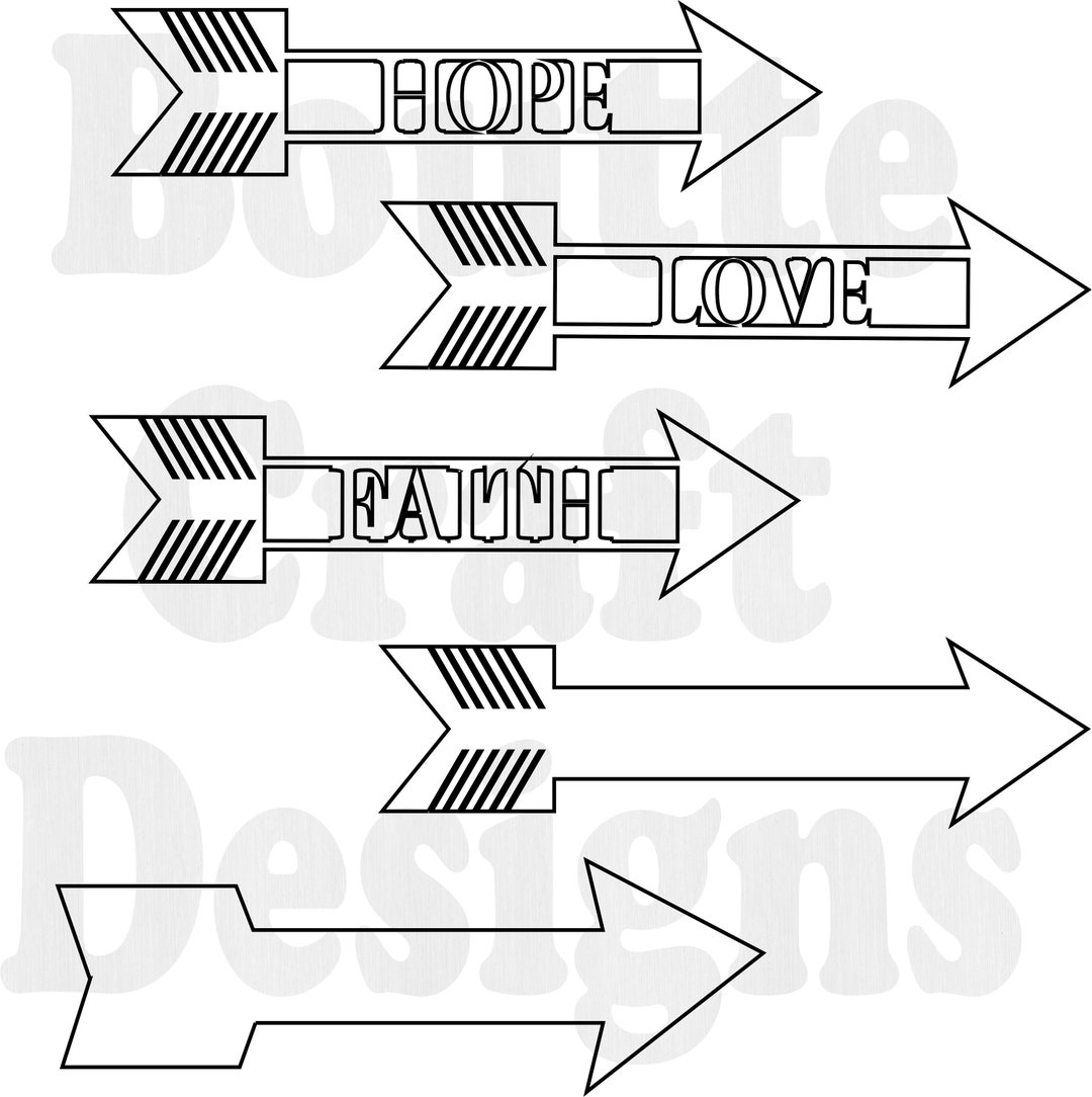 Arrow SVG File Bundle, Western Arrow Svg Downloads, Arrow Outline Eps ...