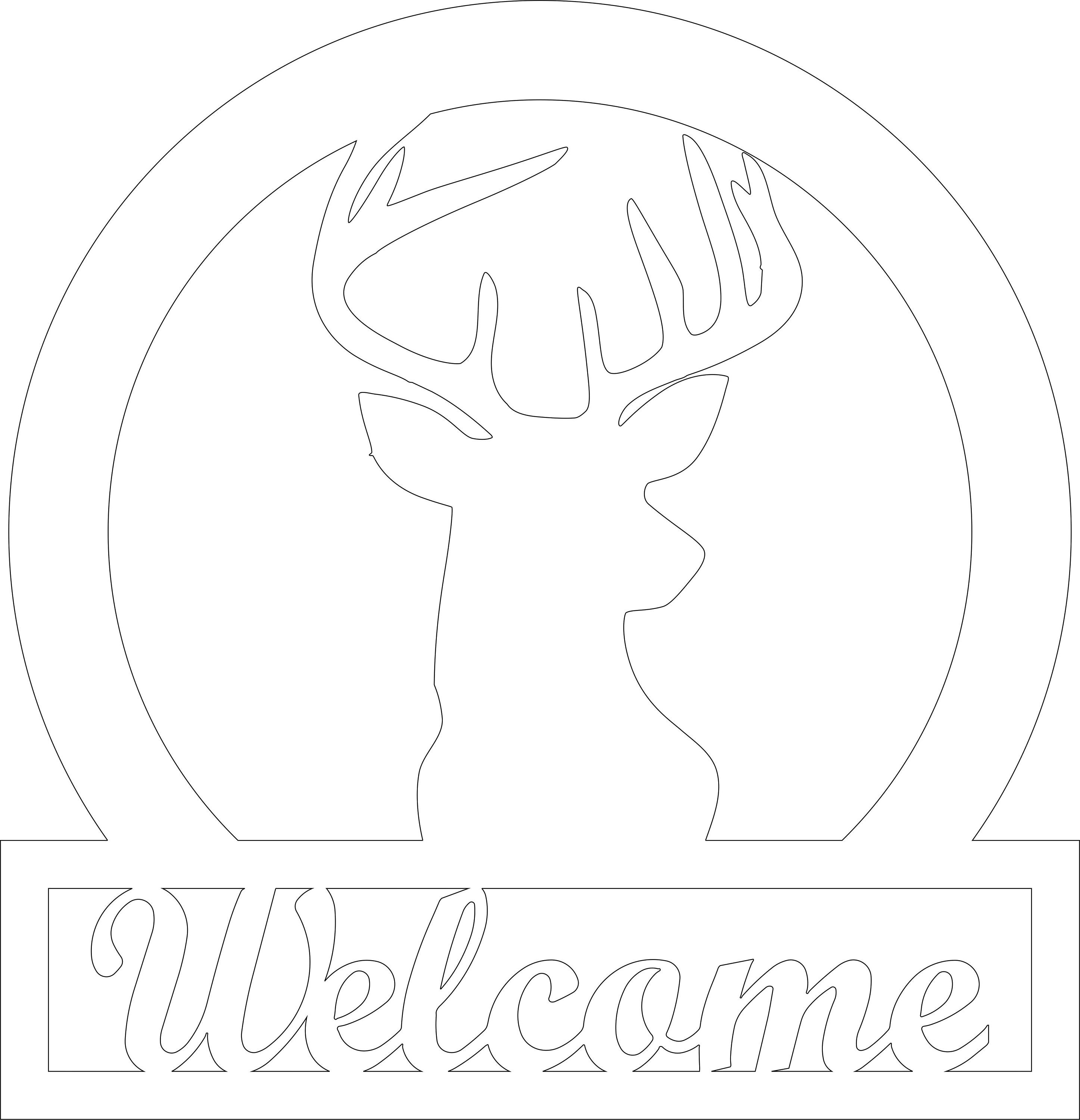 Name Frame SVG File Download, Welcome SVG Bundle Outline Files ...